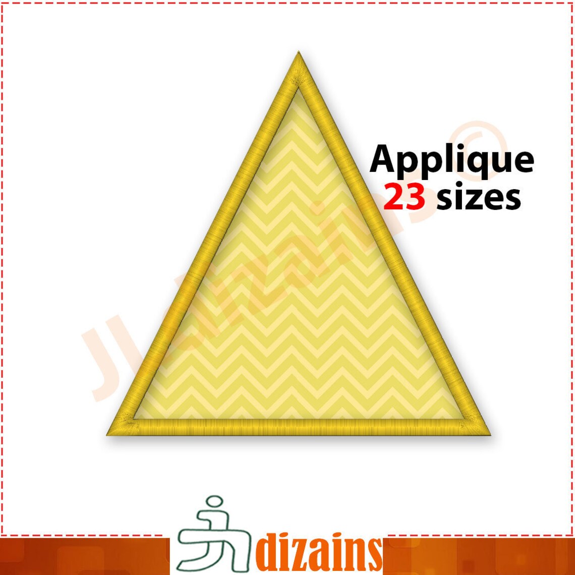 Triangle Applique Embroidery Design. Triangle Embroidery Design ...