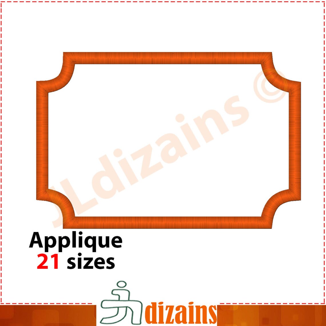 Frame Applique Design. Embroidery Designs Frame. Applique Frame ...