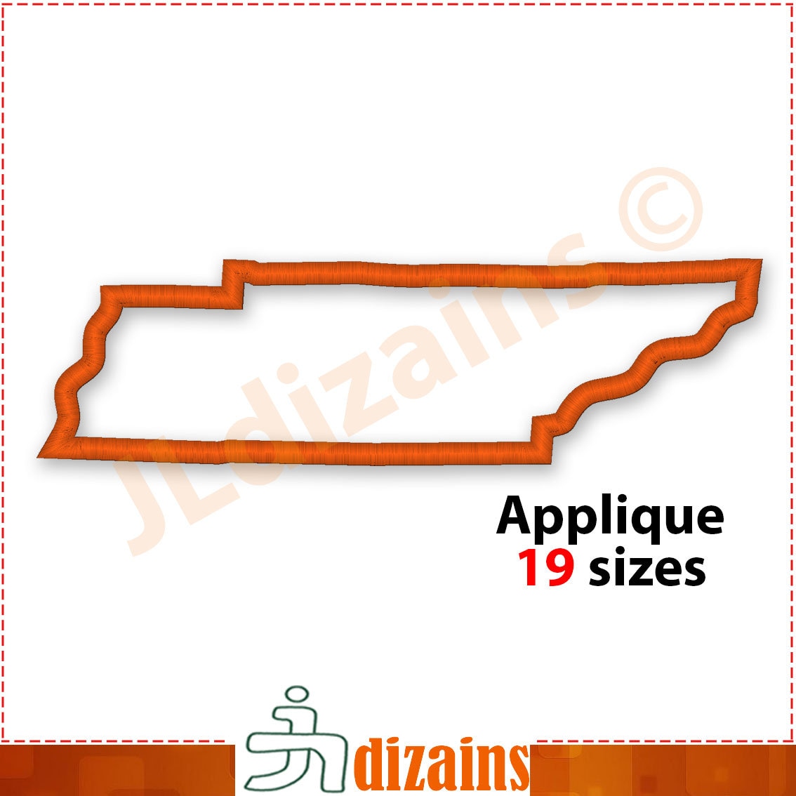 Tennessee State Applique Embroidery Design. Tennessee Machine | Etsy