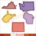 US States Applique Embroidery Designs. USA Map Applique. USA State ...