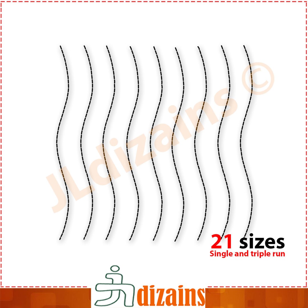 Quilt Block Embroidery Design. Wavy Lines Quilt Block. Quilting Block ...