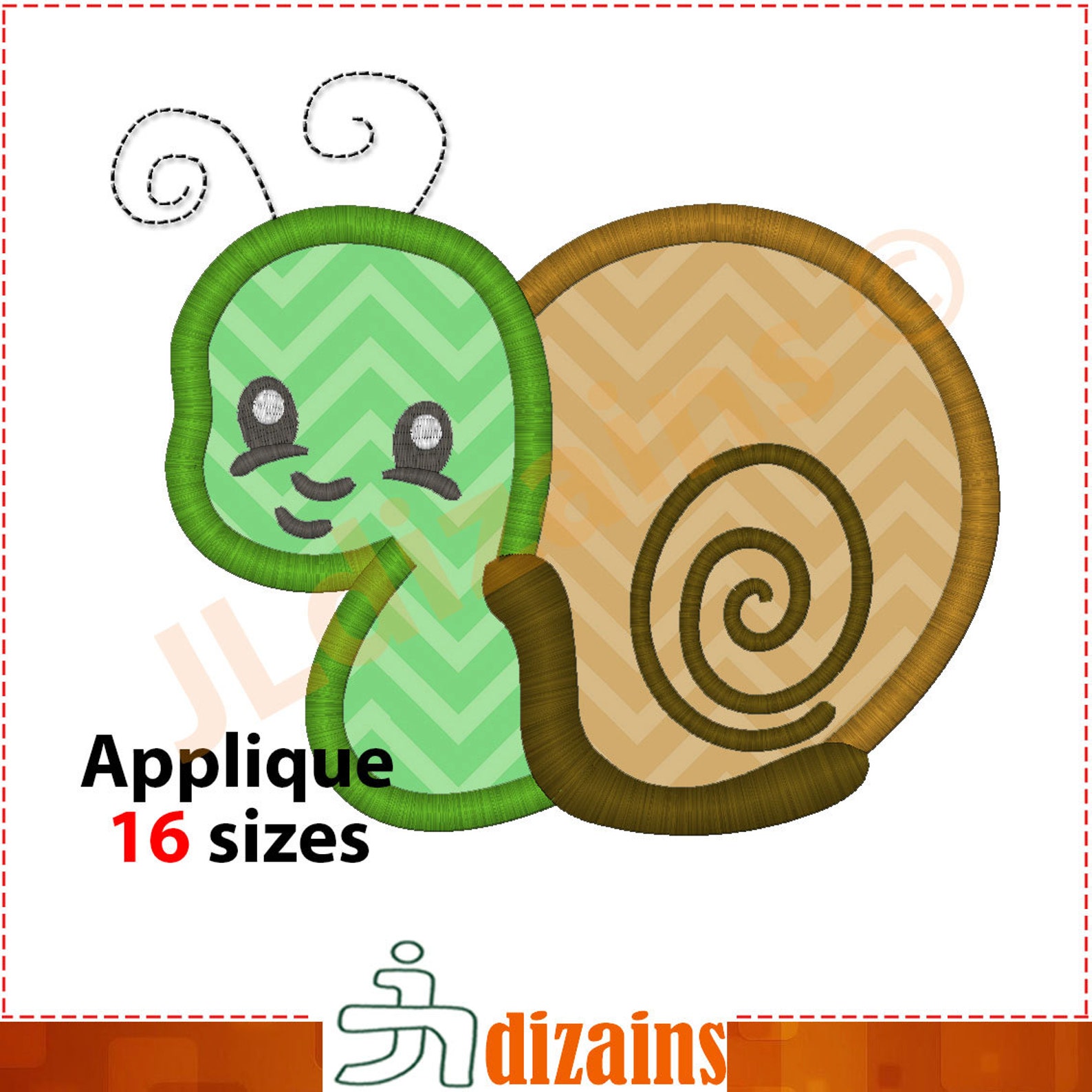 Snail Applique Design. Snail Embroidery Design. Embroidery | Etsy