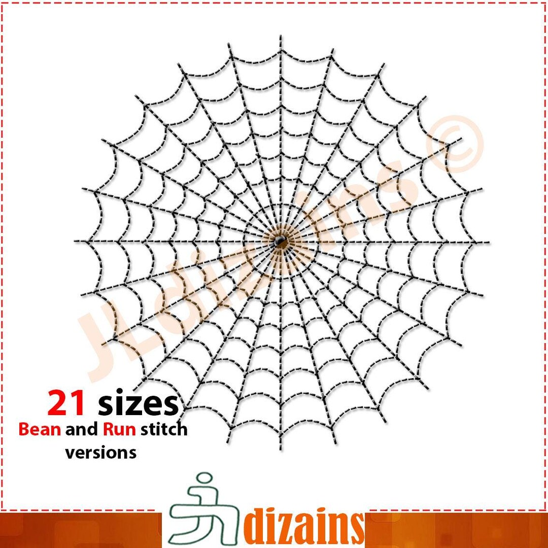 Spider Web Embroidery Design. Spiderweb Embroidery Design. Spider ...