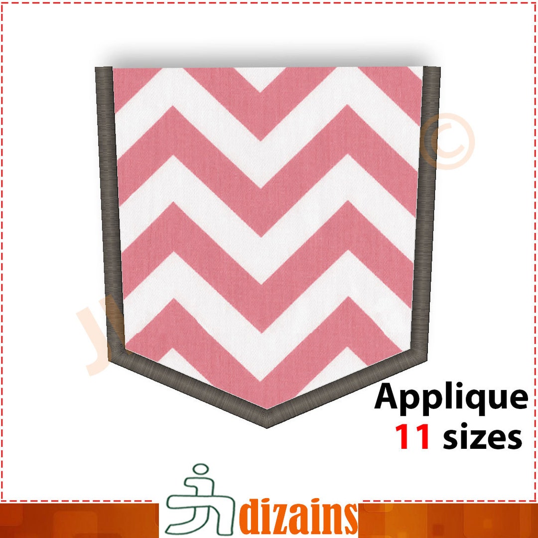 Real Pocket Applique. Pocket Embroidery Design. Embroidery Design Real ...