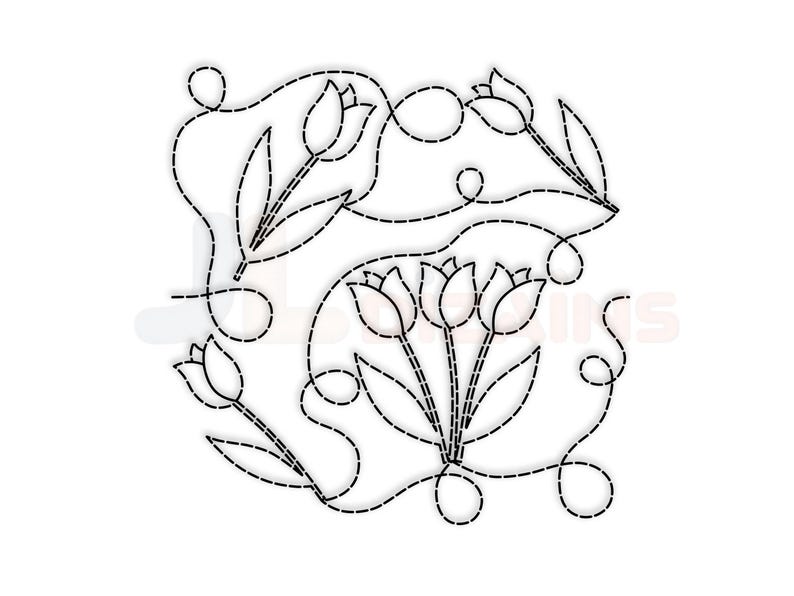 Easter Quilting Edge to Edge Embroidery Designs. Bunny, Butterfly ...