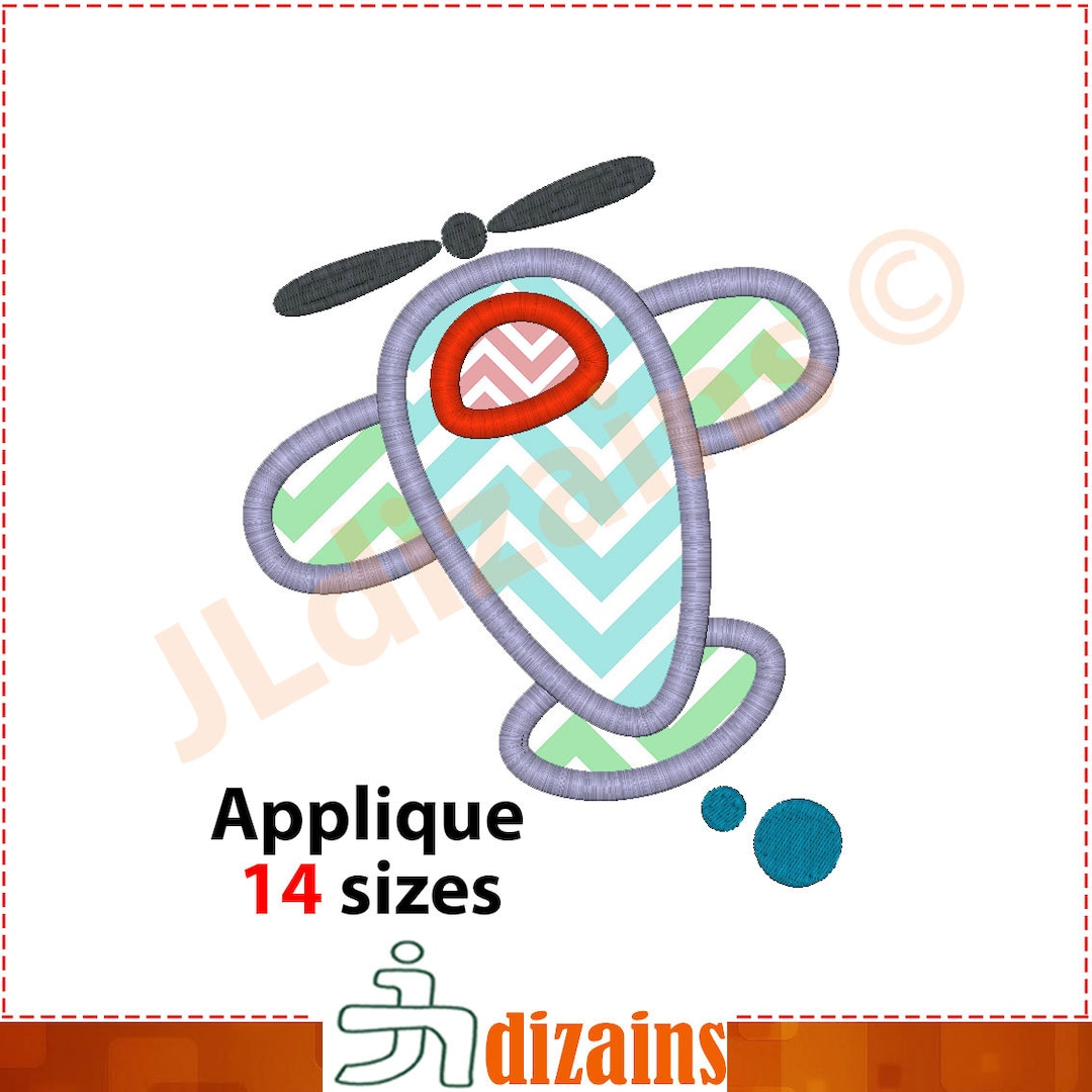 Airplane Applique Design. Airplane Embroidery Design. Embroidery ...