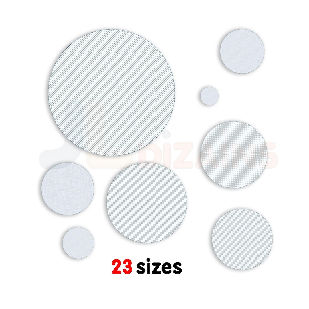 Circle Knockdown Embroidery Design. Pile Drop Down Embroidery Design ...