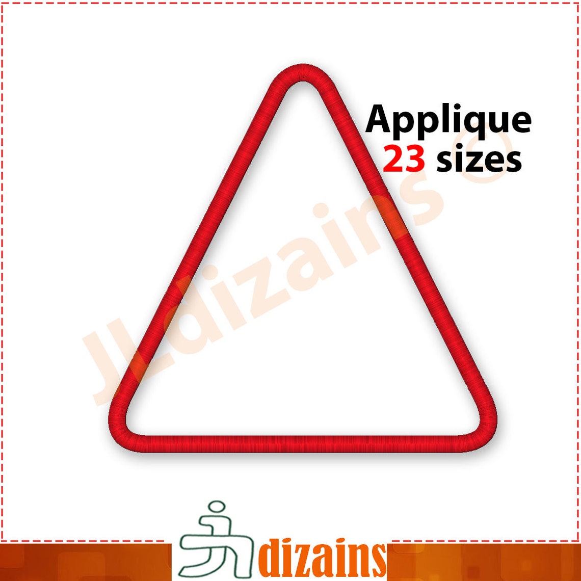 Triangle Applique Embroidery Design. Triangle Embroidery - Etsy