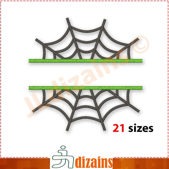 Split Spider Web Embroidery Design. Spider Web Embroidery - Etsy