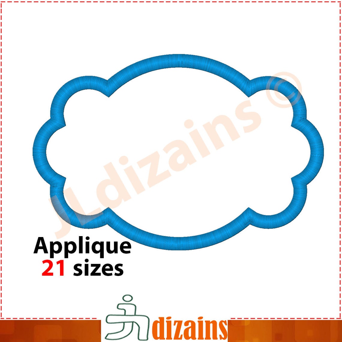 Frame Applique Design. Frame Embroidery Design. Embroidery - Etsy