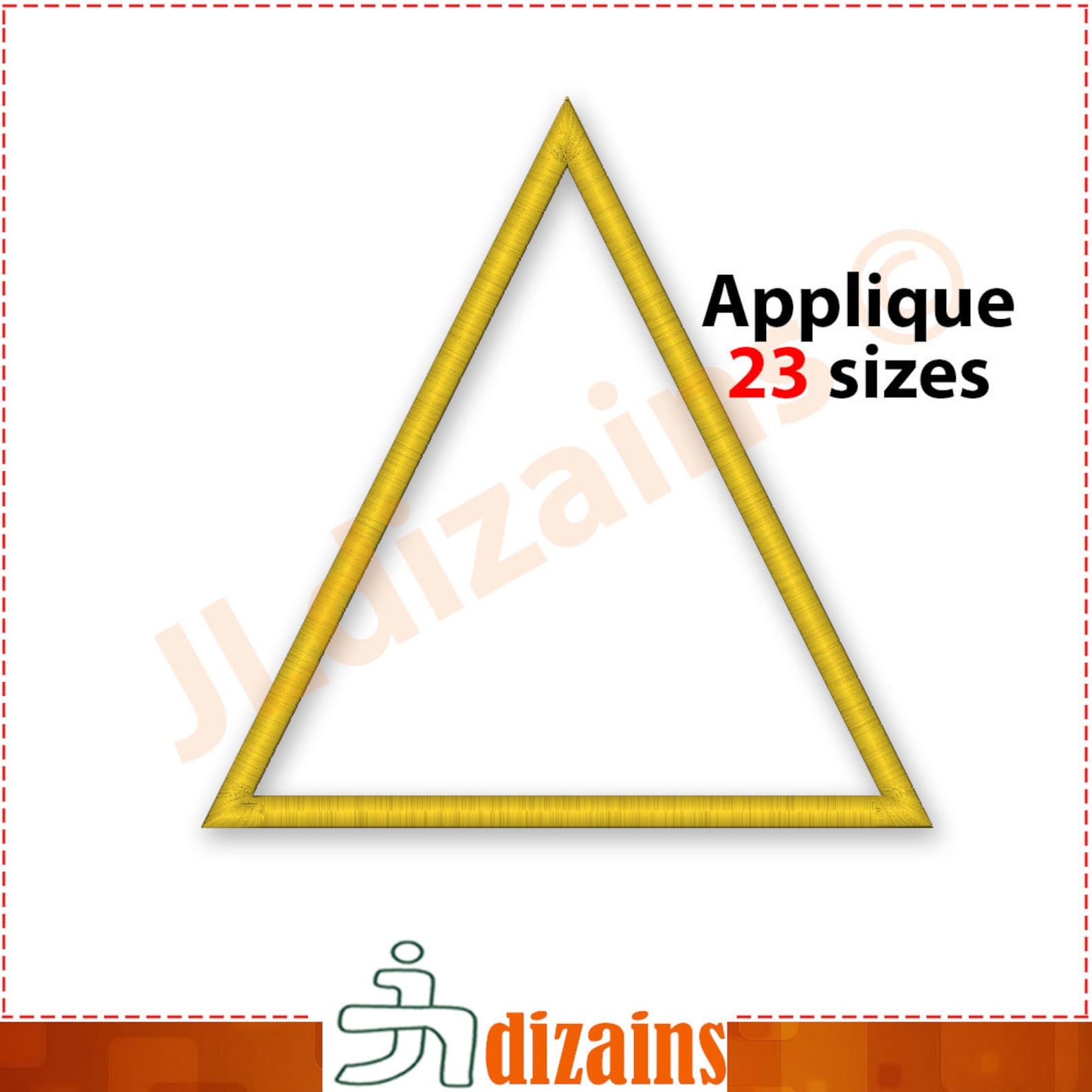 Triangle Applique Embroidery Design. Triangle Embroidery - Etsy