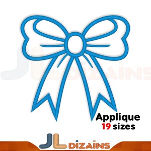 Side Bow Applique Embroidery Design. Trendy Side Bow Embroidery Design ...