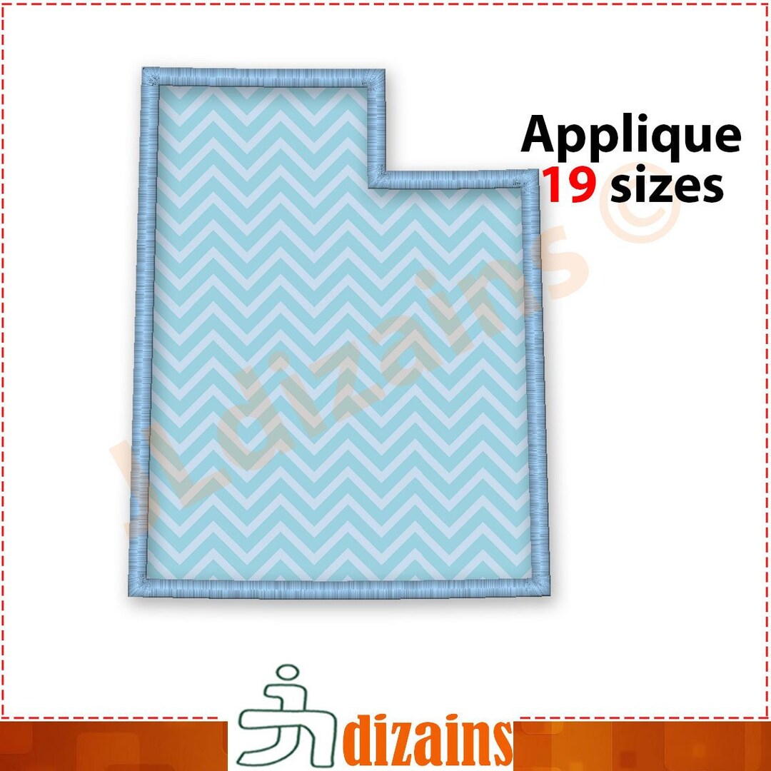 Utah State Applique Embroidery Design. Utah Machine Embroidery Design ...