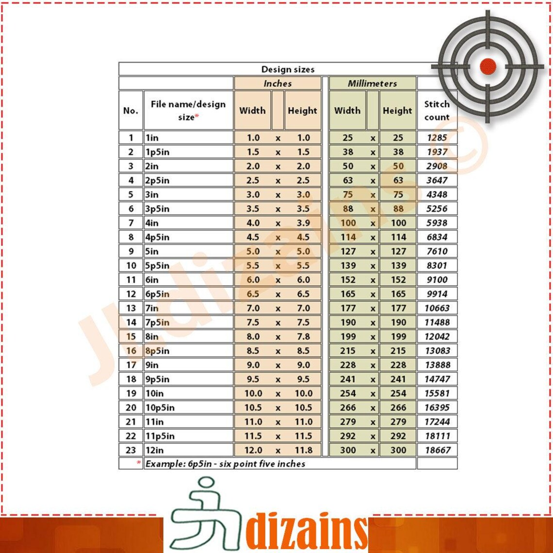 Crosshair Embroidery Designs: Aim, Target, Gun Sight (instant Download ...