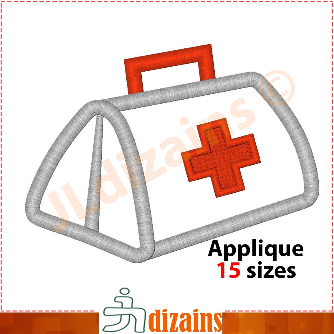 Medical Bag Applique Design. Medical Bag Embroidery Design. - Etsy