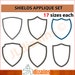 Shield Applique Design Set. Shield Embroidery Design. Embroidery Design ...