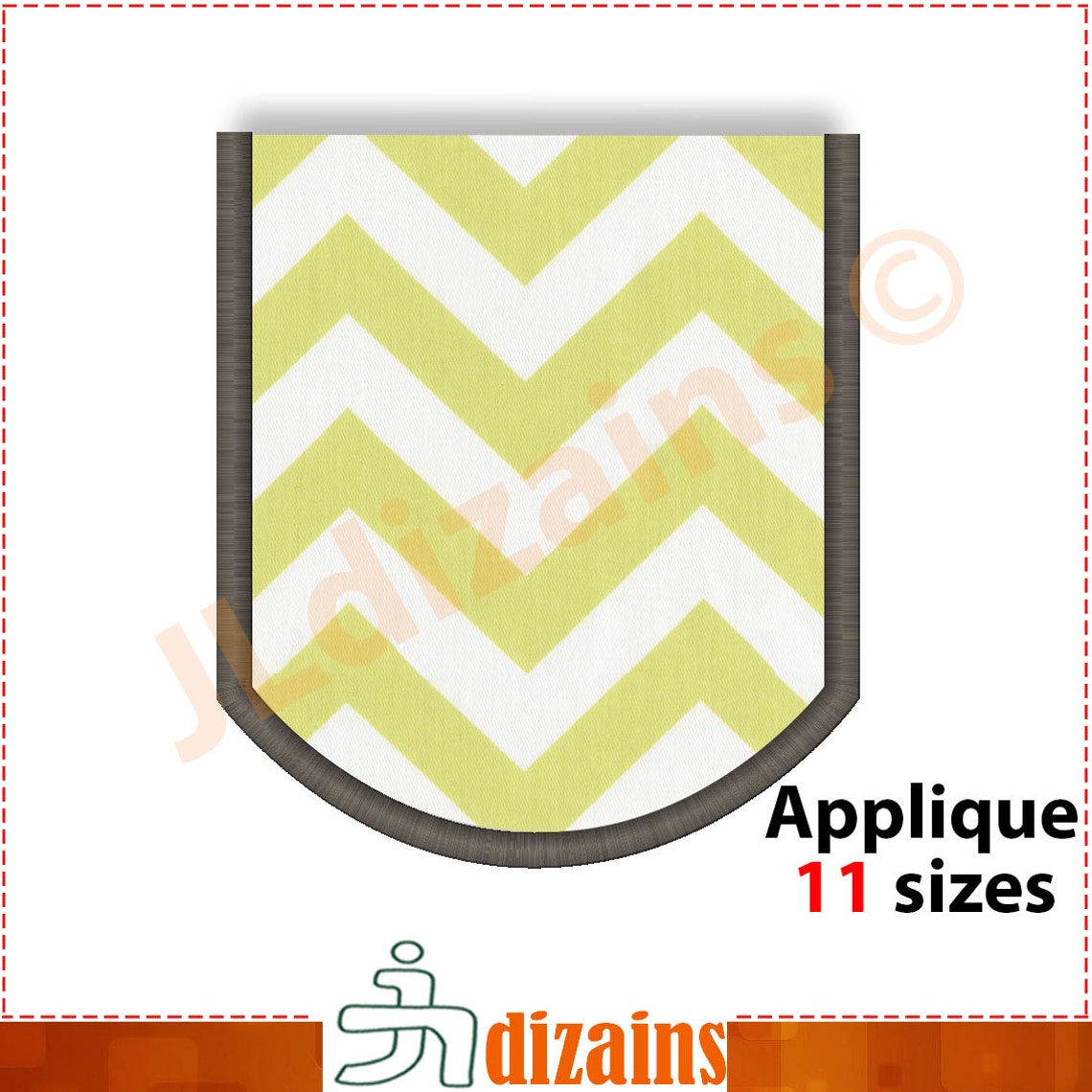 Real Pocket Applique Design. Real Pocket Embroidery Design. | Etsy