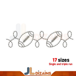 Football Edge to Edge Quilting Design: Continuous Line Embroidery ...