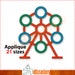 Ferris Wheel Applique Design. Ferris Wheel Embroidery Design. Applique ...