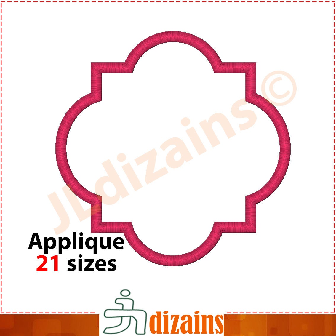 Frame Applique Design. Frame embroidery design. Embroidery | Etsy