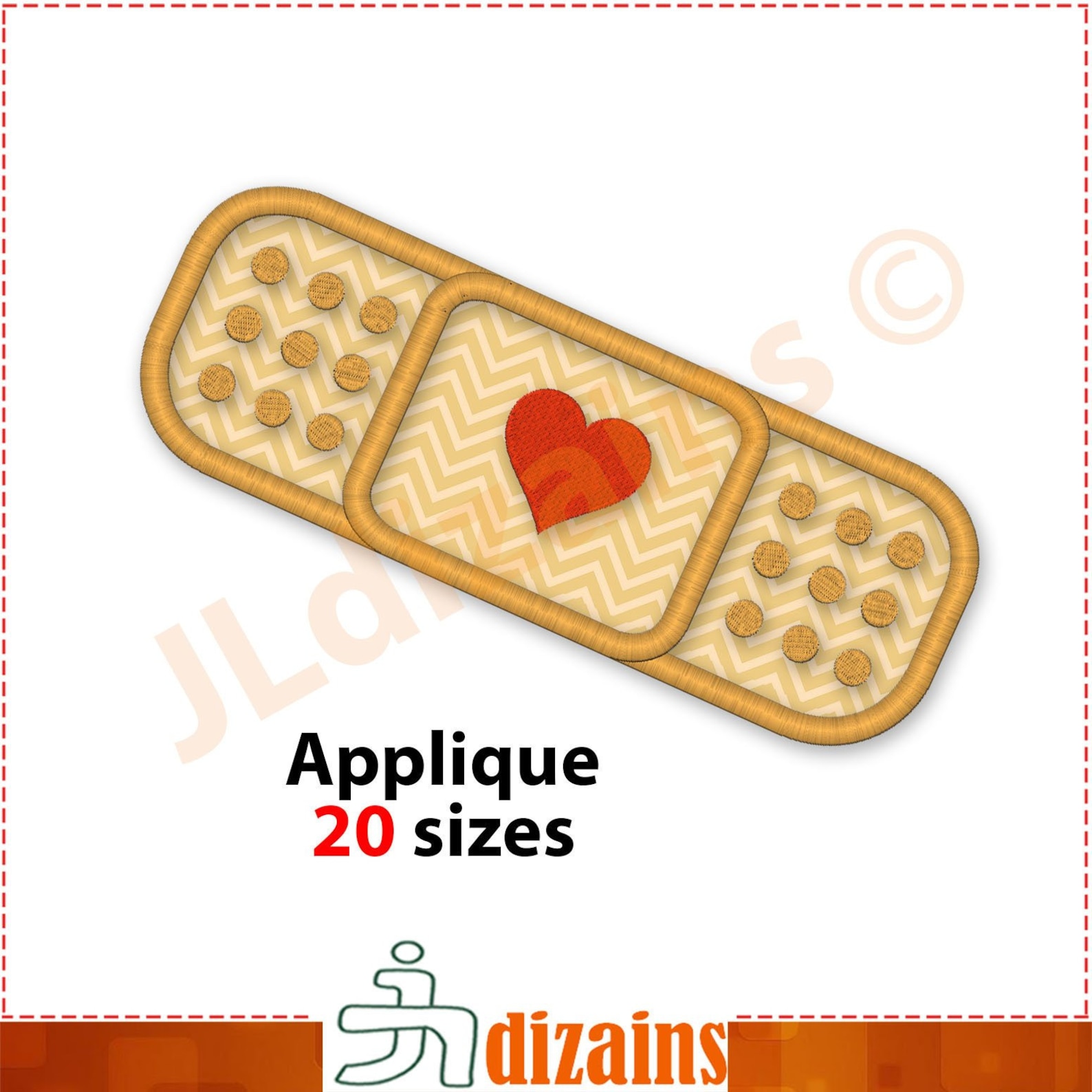 Bandage Applique Embroidery Design. Bandage Embroidery Design. - Etsy