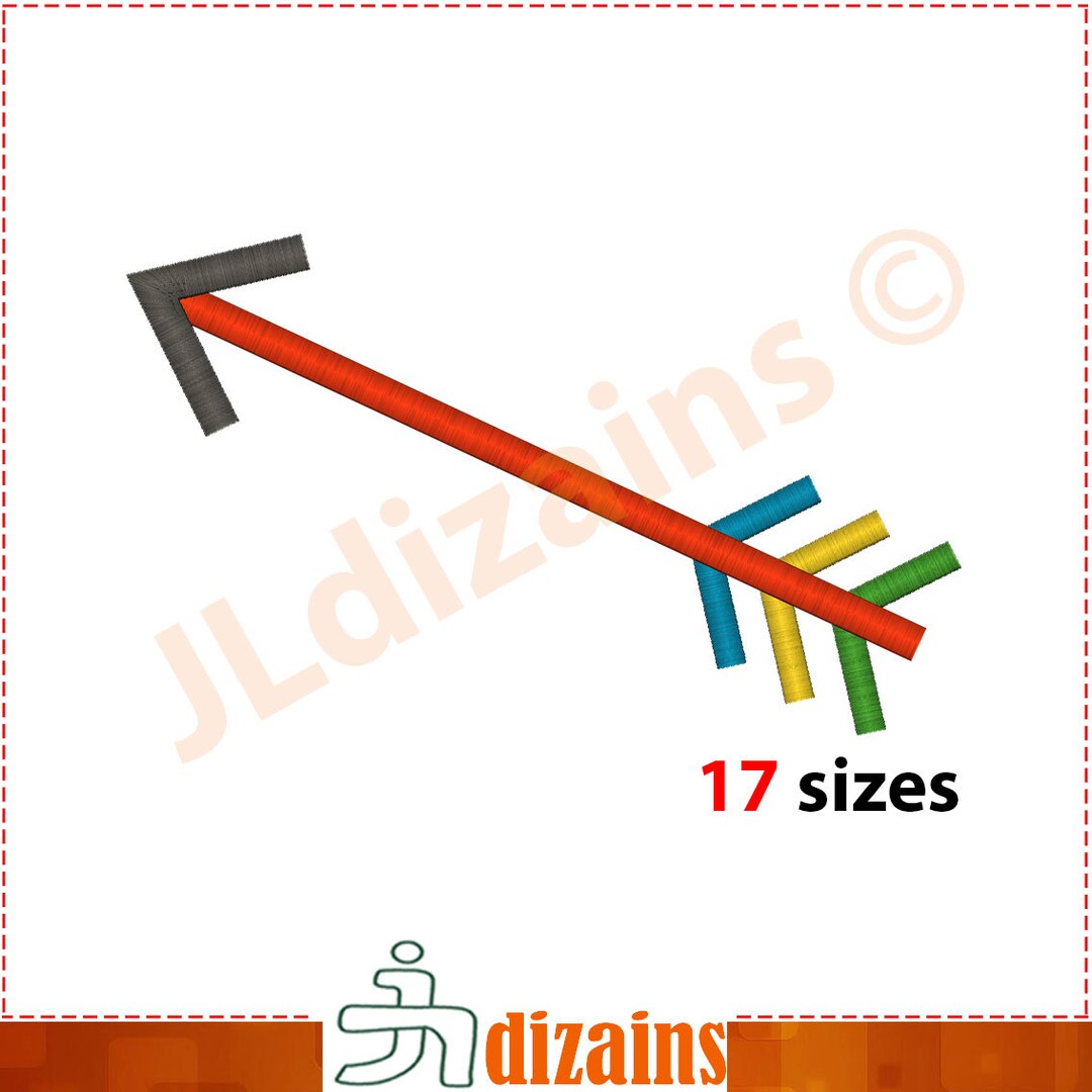 Arrow Embroidery Design. Embroidery Designs Arrow. Single Arrow ...