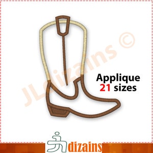 Cowboy Boot Applique Embroidery Design. Cowboy Boot Embroidery Design ...