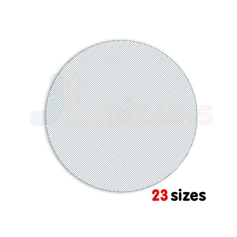 Circle Knockdown Embroidery Design. Pile Drop Down Embroidery Design ...