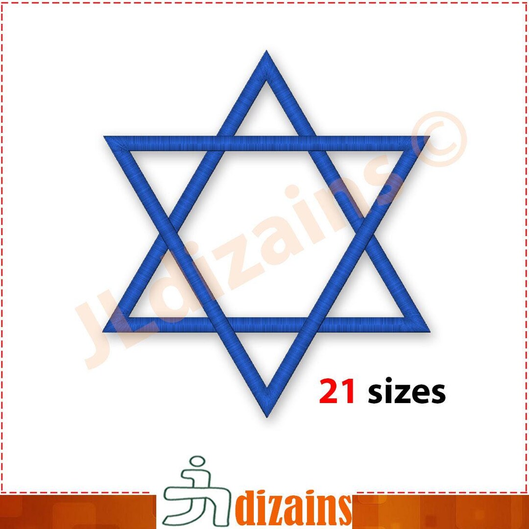 Star of David Machine Embroidery Design – Jewish Star (21 Sizes) - Etsy