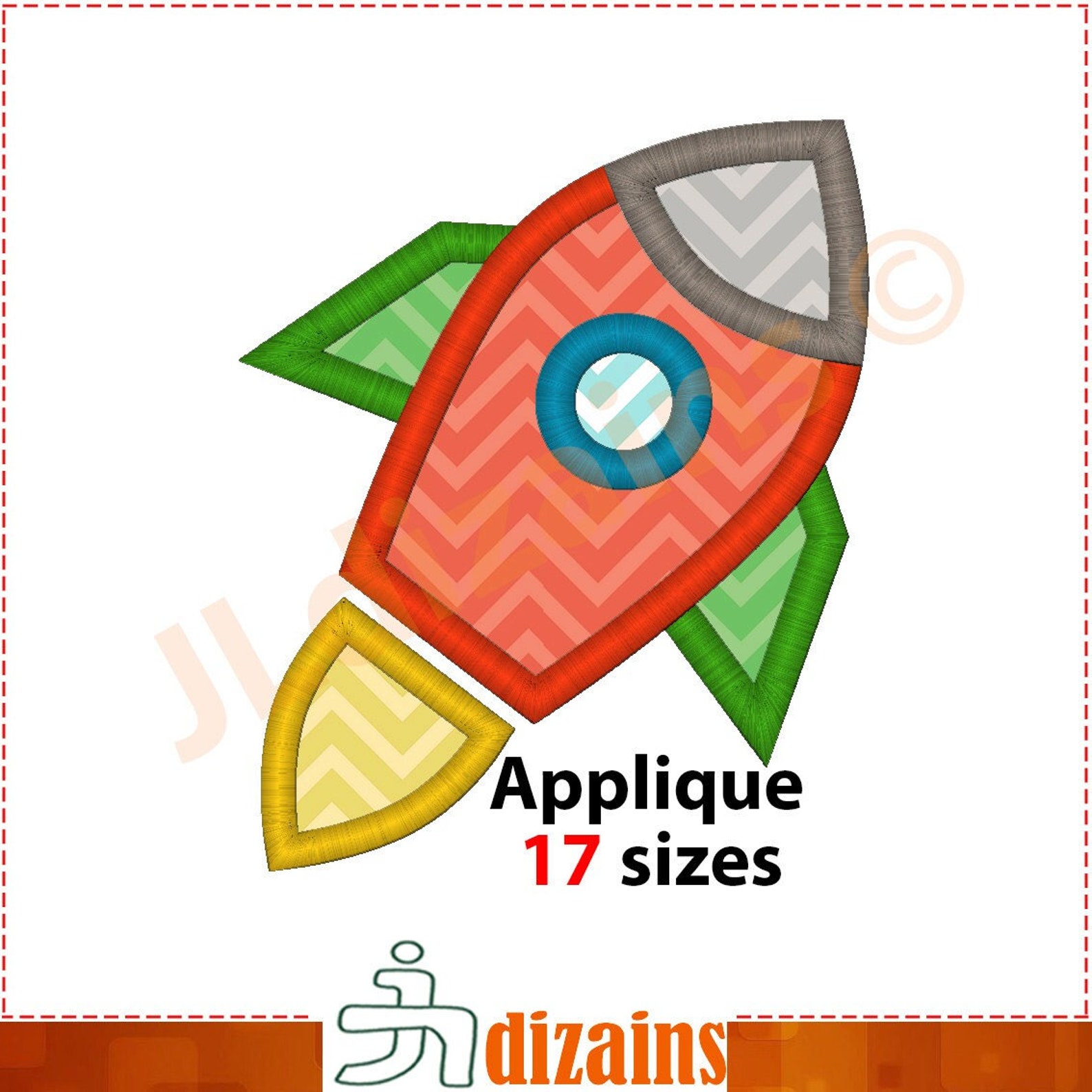 Rocket Applique Embroidery Design. Rocket Embroidery Design. - Etsy