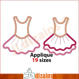 Tutu Applique Design. Tutu Embroidery Design. Applique Design Tutu ...