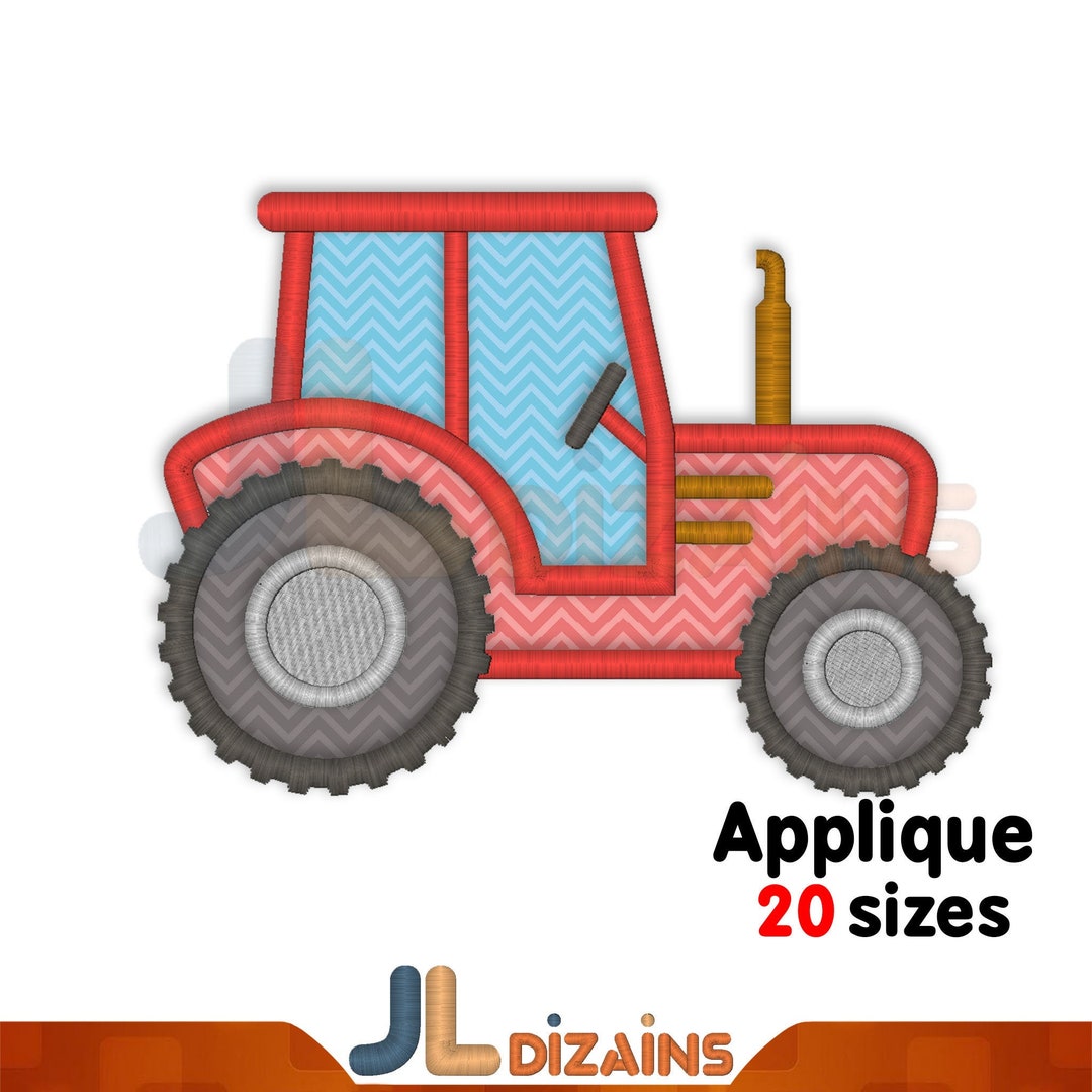 Tractor Embroidery Applique Design. Tractor Applique Design. Tractor ...