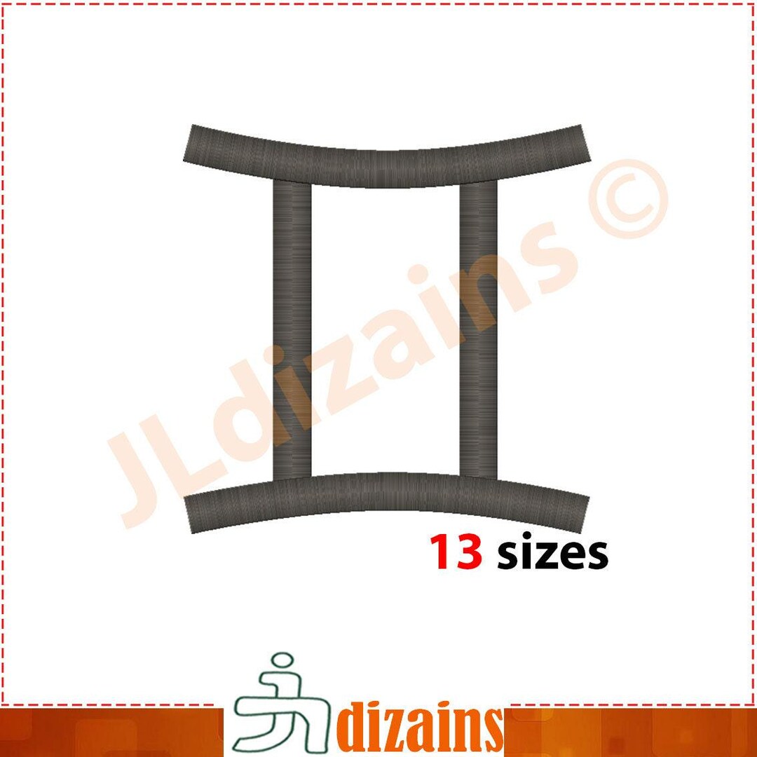 Gemini Embroidery Design. Zodiac Embroidery. Horoscope Embroidery ...