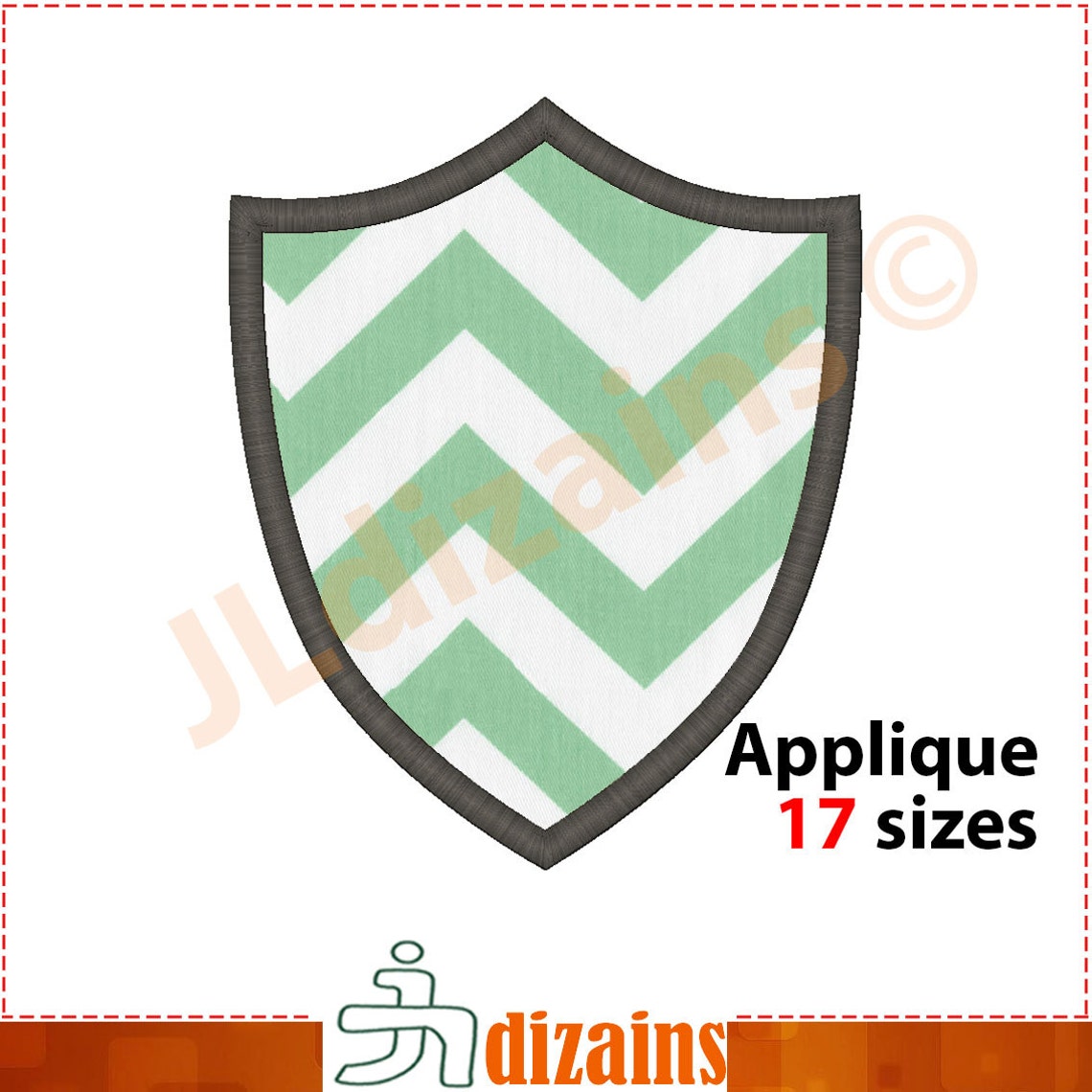 Shield Applique Embroidery Design (17 Sizes) (digital Download) - Etsy