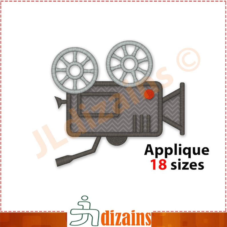 Movie Camera Embroidery Applique Design. Film Camera Applique. - Etsy