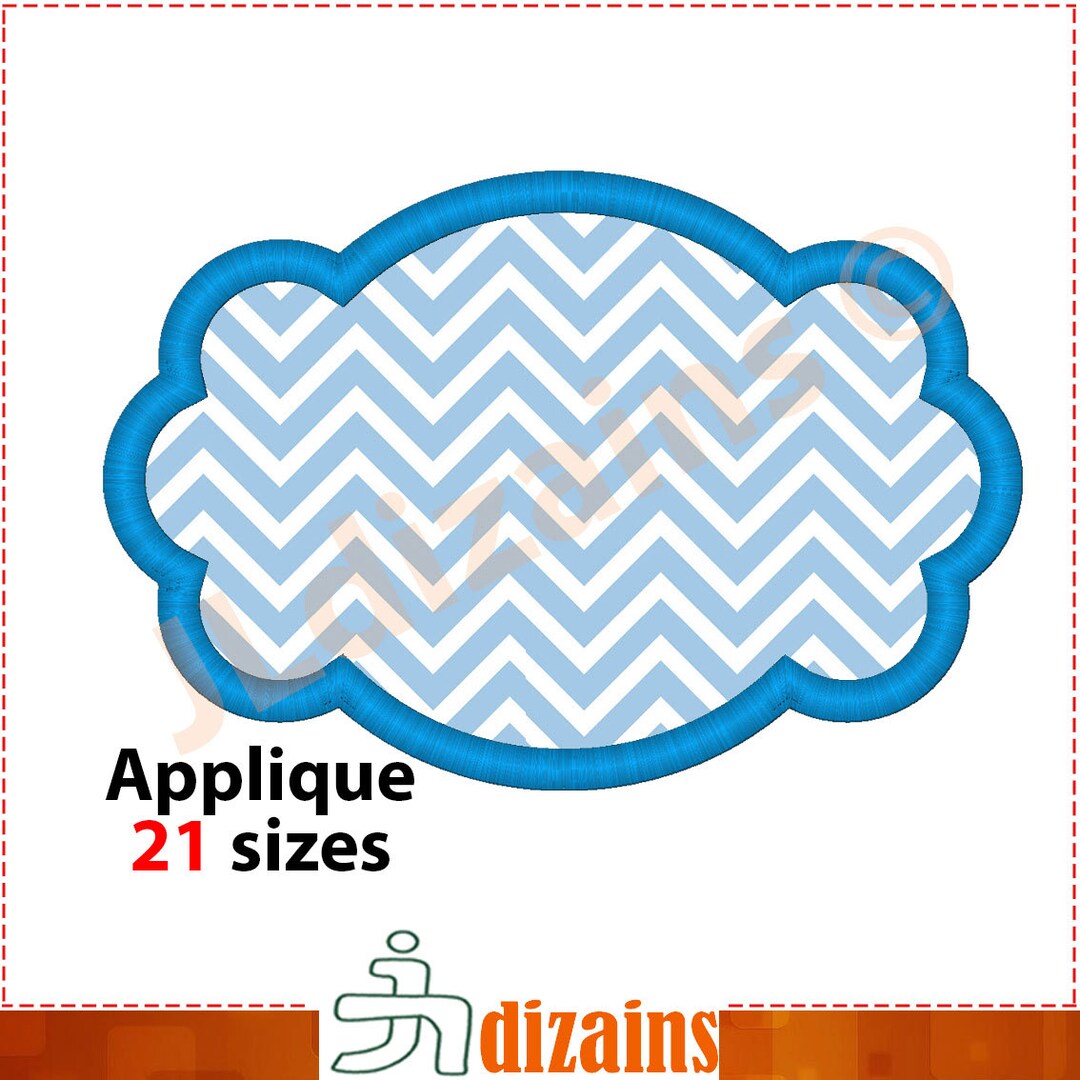 Frame Applique Design. Frame Embroidery Design. Embroidery Design Frame ...