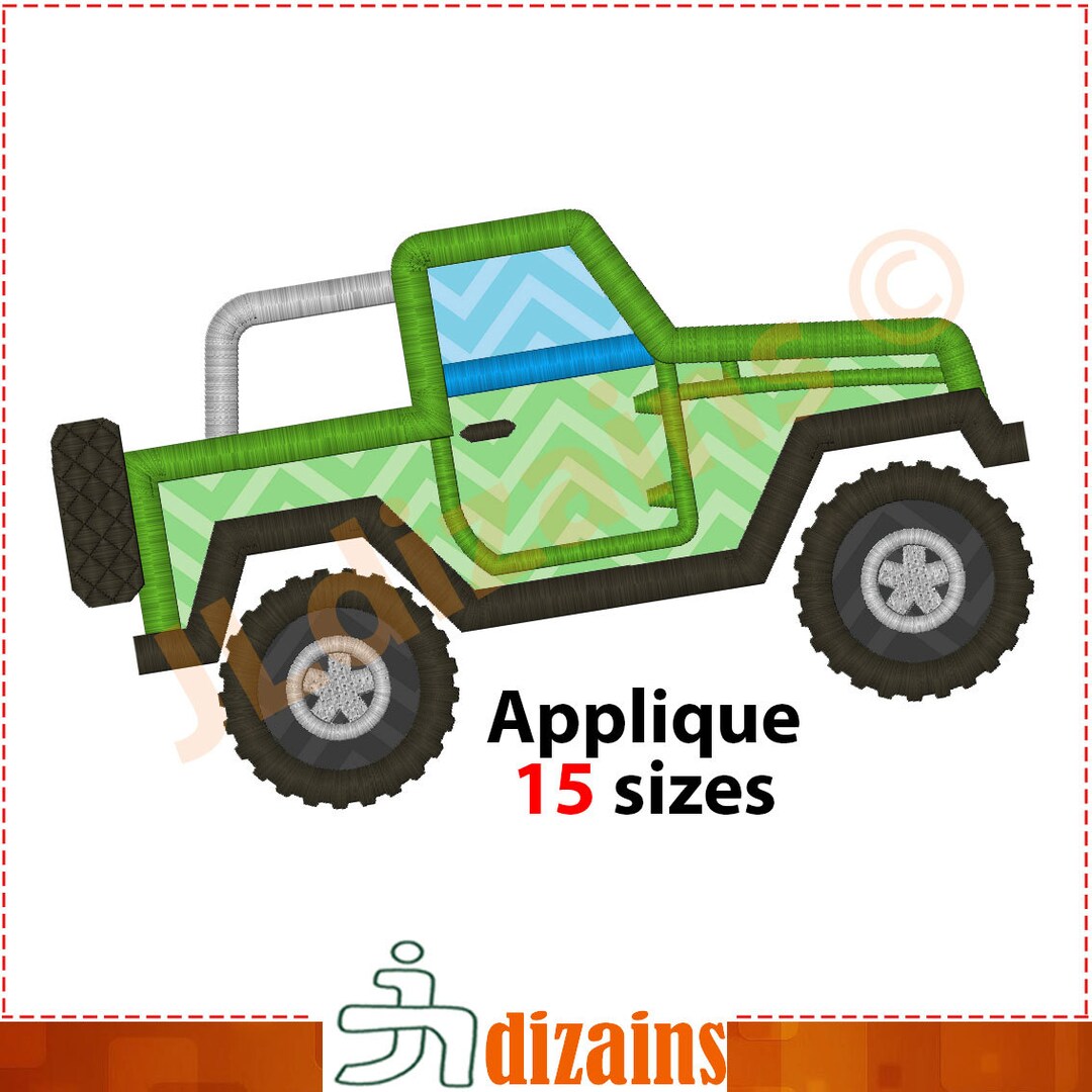 Offroad Car Applique Design. Offroad Embroidery Design. off - Etsy