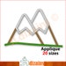 Mountain Applique Design. Mountain Embroidery Design. Hill Embroidery ...