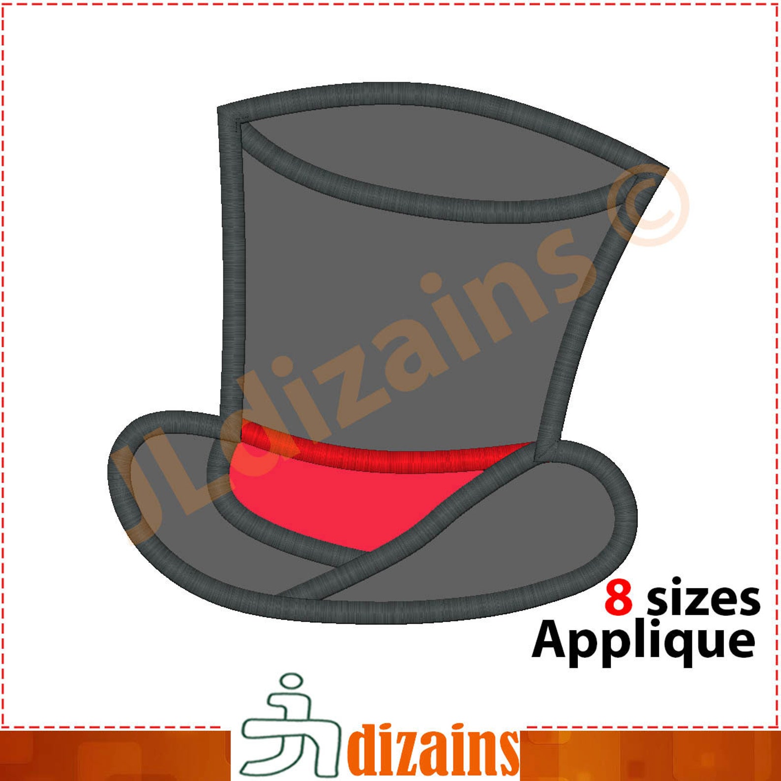 Top Hat Applique Design. Top Hat Embroidery Design. Magicians - Etsy