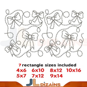 Bow Quilting Embroidery Design. E2E Quilting Design for Computerized Embroidery Machines. Bow ...