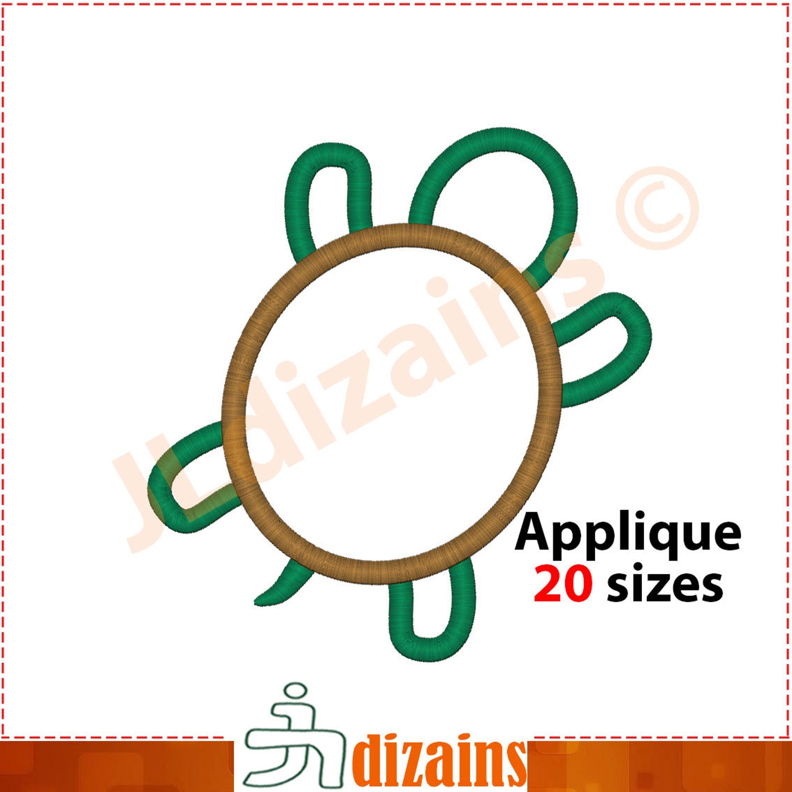 Turtle Applique Design. Turtle Embroidery Design. Embroidery Applique ...