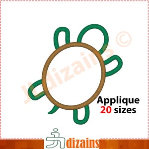 Turtle Applique Design. Turtle Embroidery Design. Embroidery Applique ...