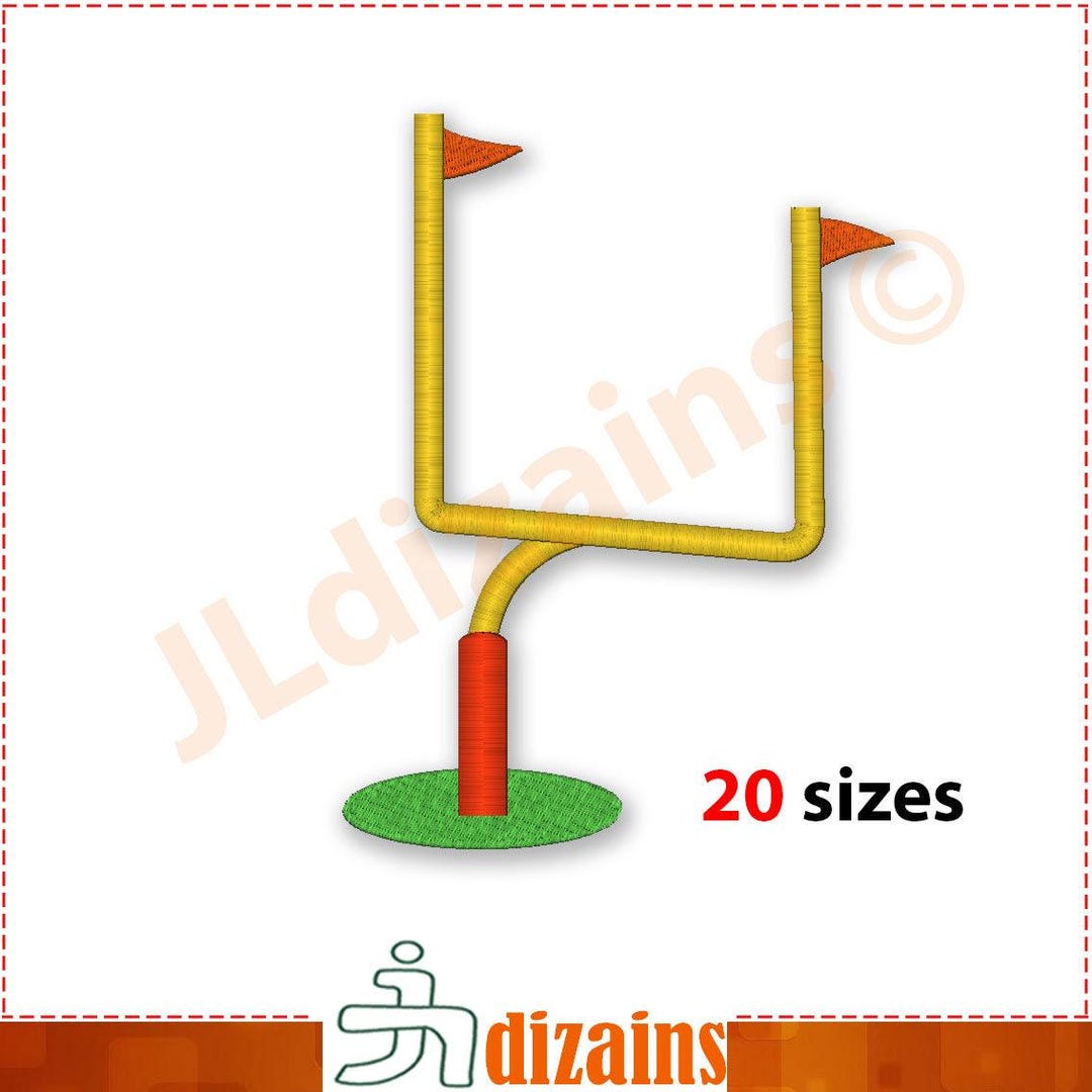 Goal Post Embroidery Design. Football Goal Post Embroidery. Football ...