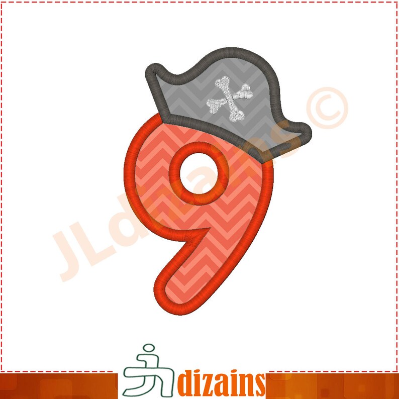 Pirate Applique Numbers. Pirate numbers embroidery. Birthday | Etsy