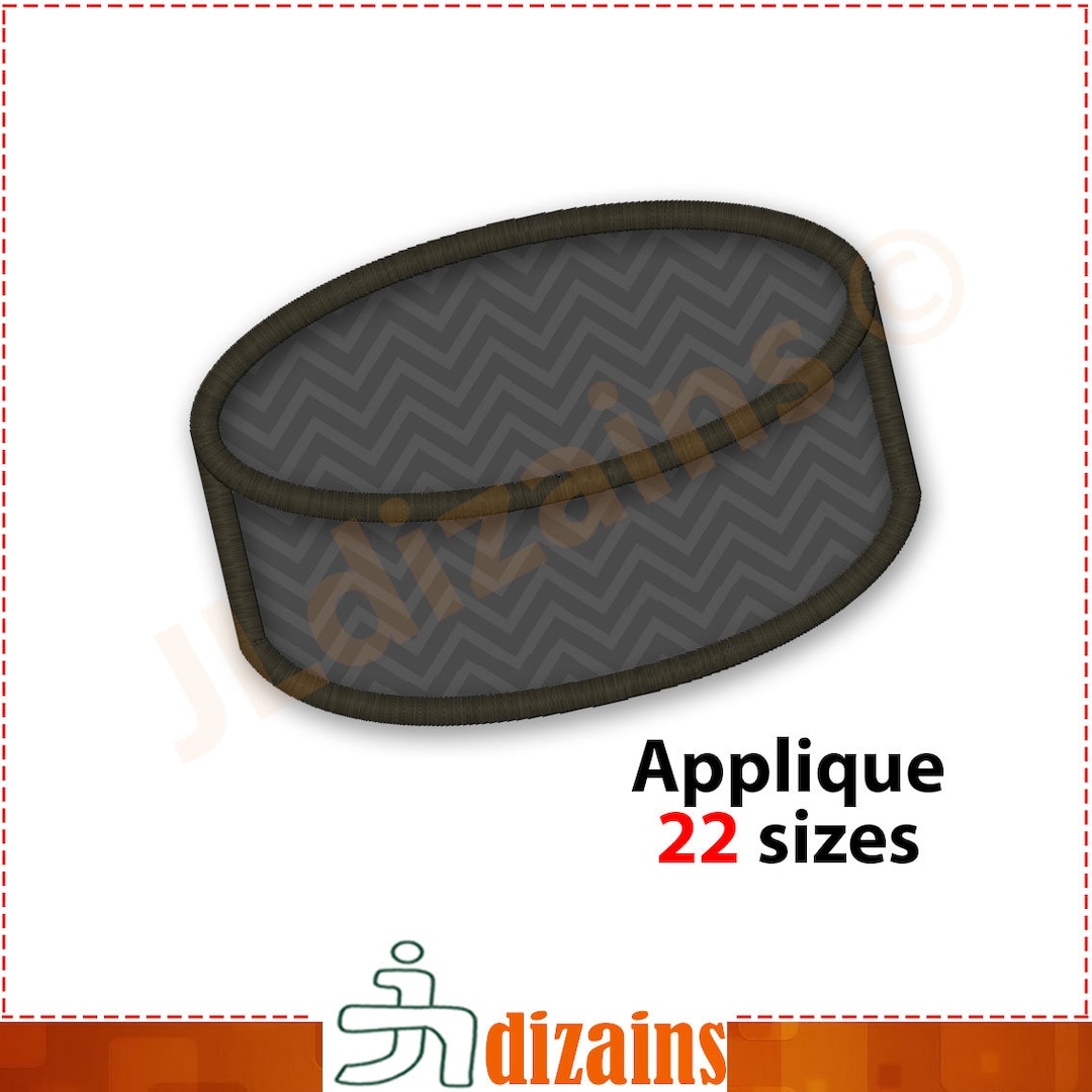 Hockey Puck Applique Design. Hockey Puck Embroidery Design. Puck ...
