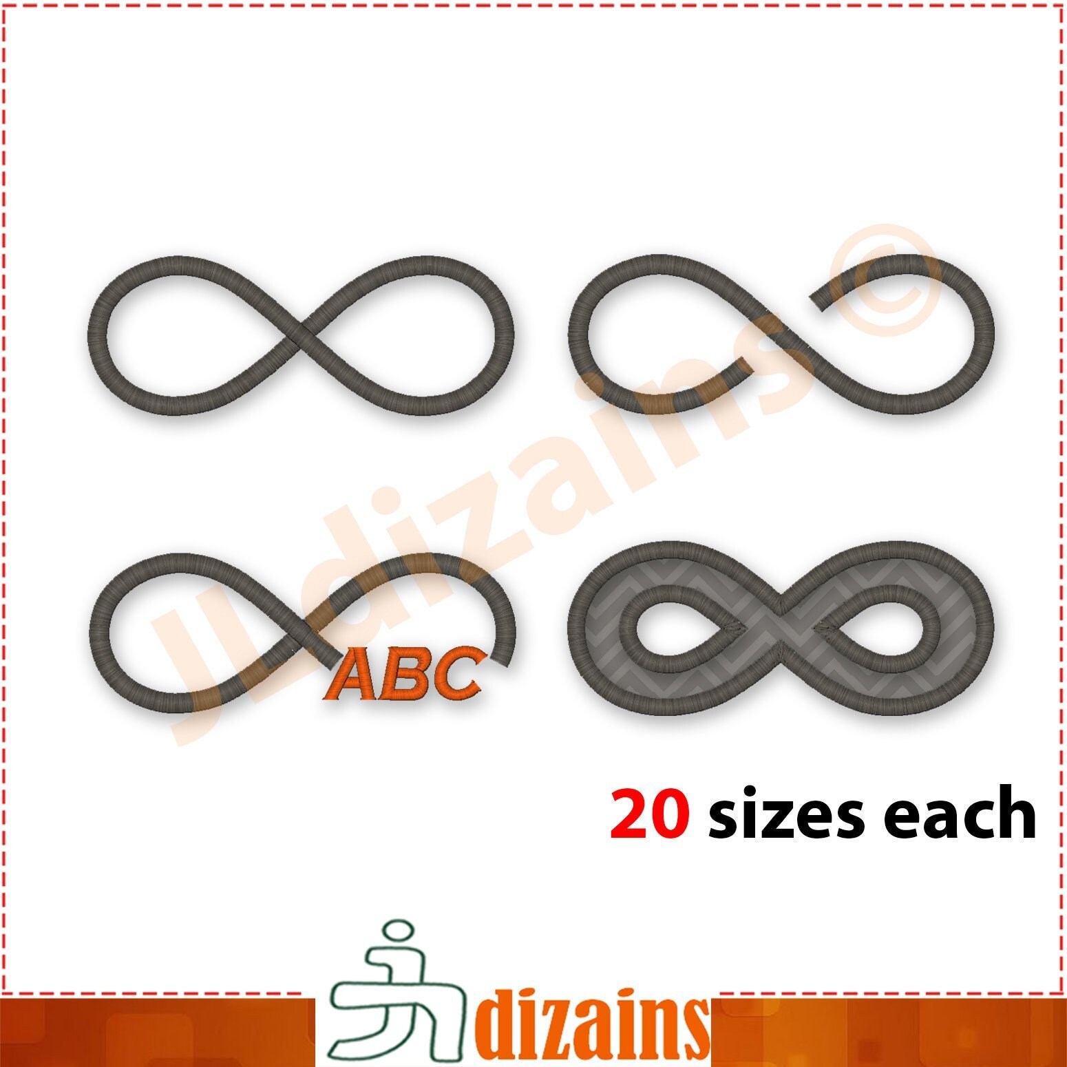 Infinity Symbol Embroidery Design Set. Infinity Embroidery. Infinity ...