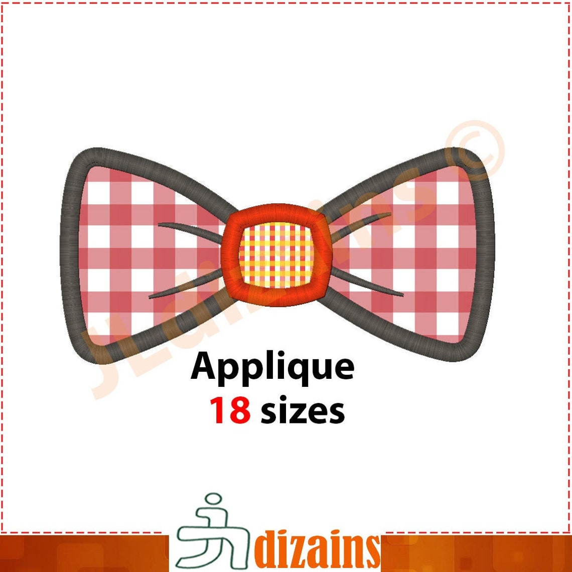 Bow Tie Applique Design. Bow Tie Embroidery Design. Bowtie - Etsy