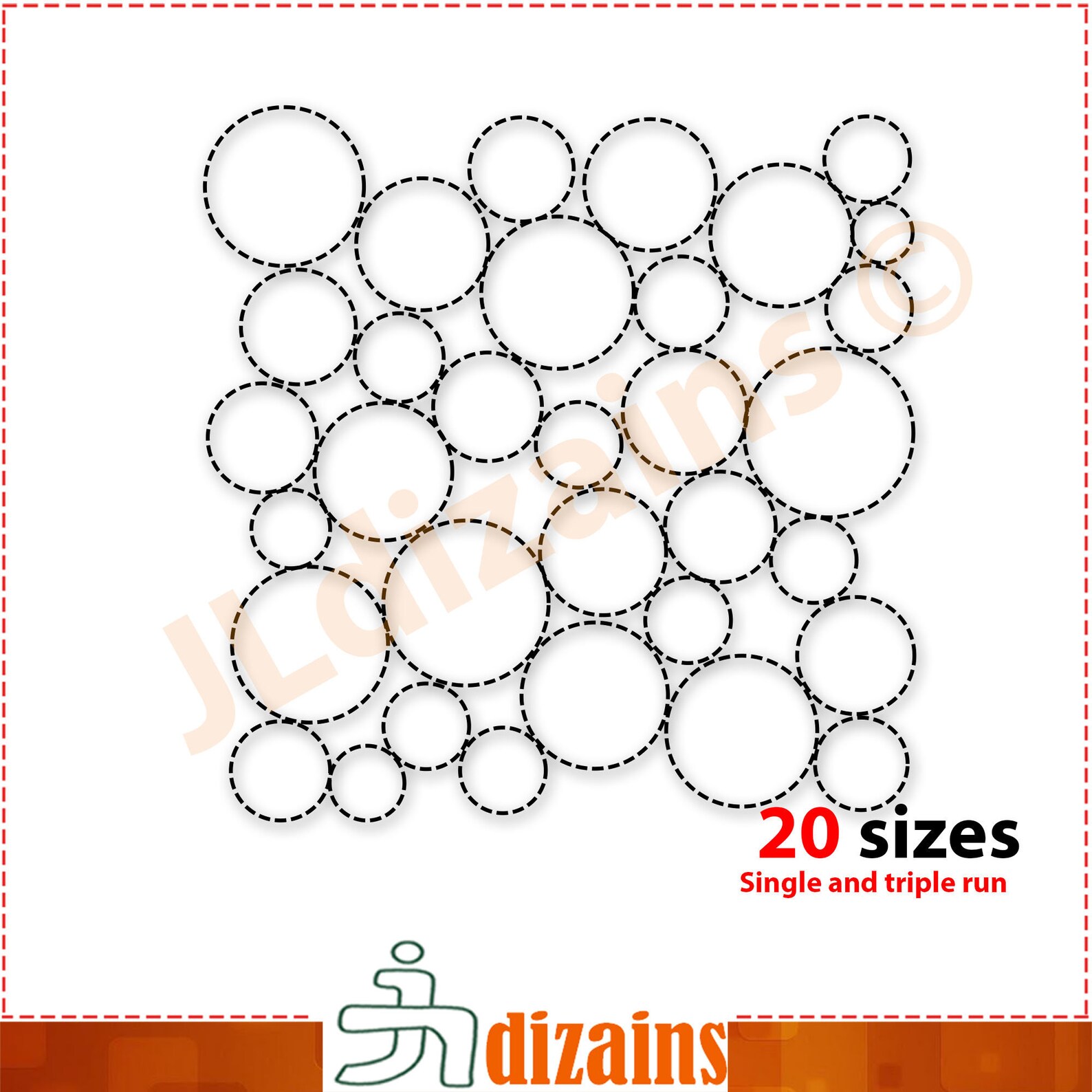 Quilting Block Embroidery Design. Circles Quilting Block Embroidery ...