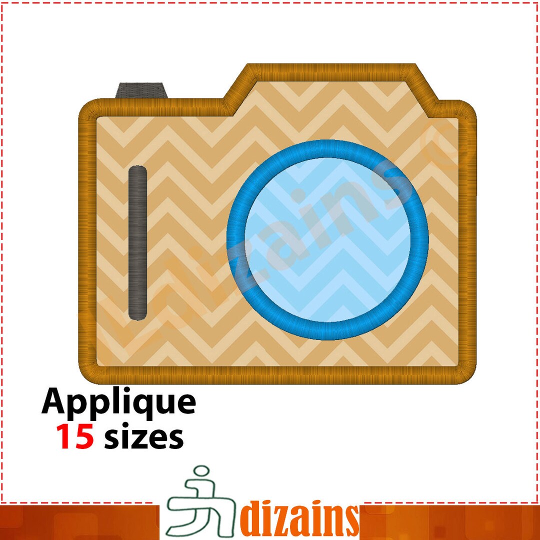 Camera Applique Design. Camera Embroidery Design. Photo Camera Applique ...