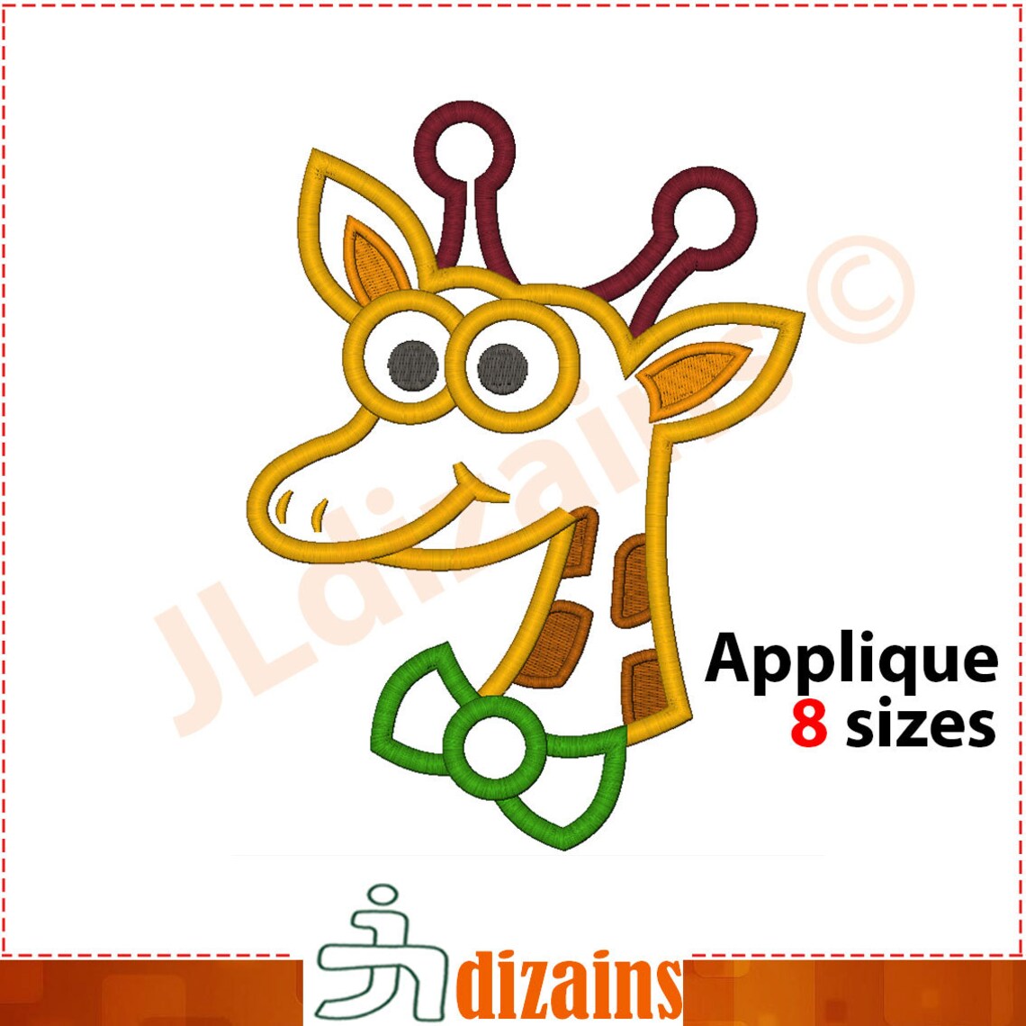 Giraffe Applique Design. Giraffe Embroidery Design. Embroidery - Etsy